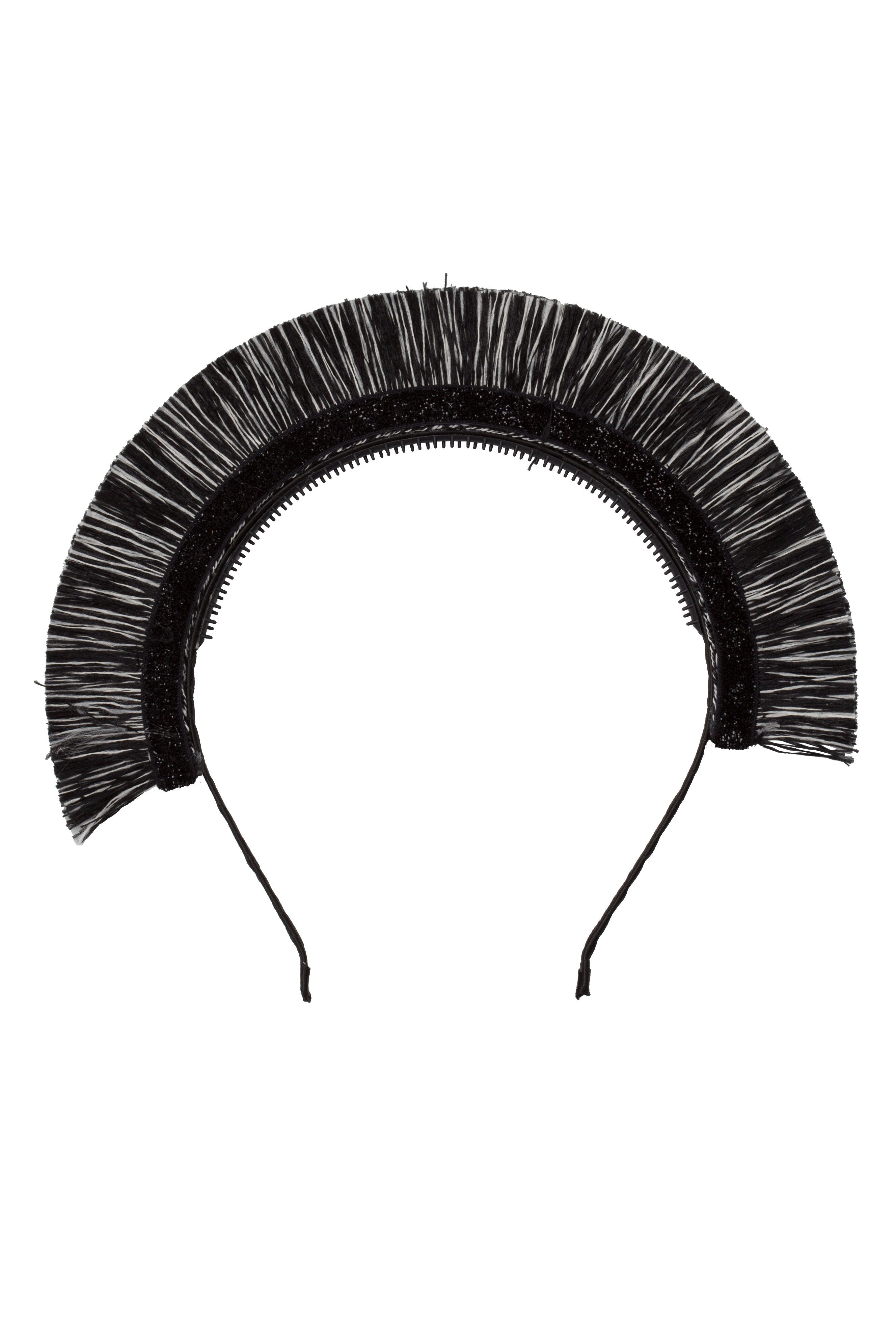 Static Fringe Headband - Black & White Fringe/Black Glitter – THE ADDRESS